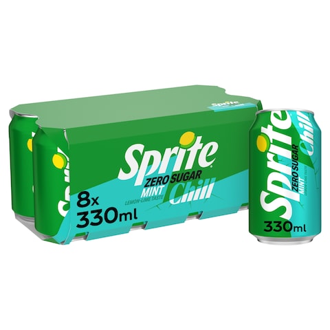 SPRITE Zero Sugar Mint Lemon-Lime chill 8x330ml - Tesco Groceries