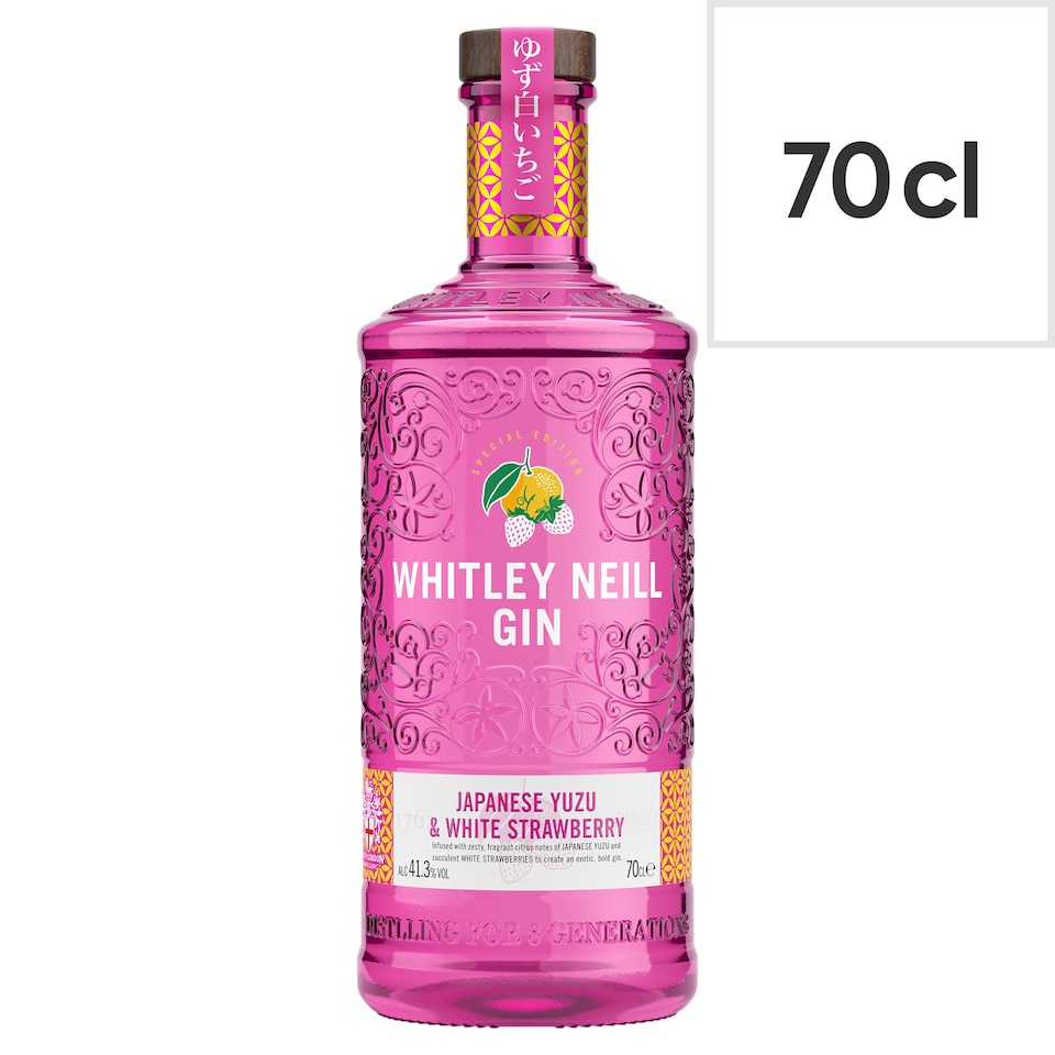 Whitley Neill Gin - Japanese Yuzu & White Strawberry 70cl - Tesco Groceries