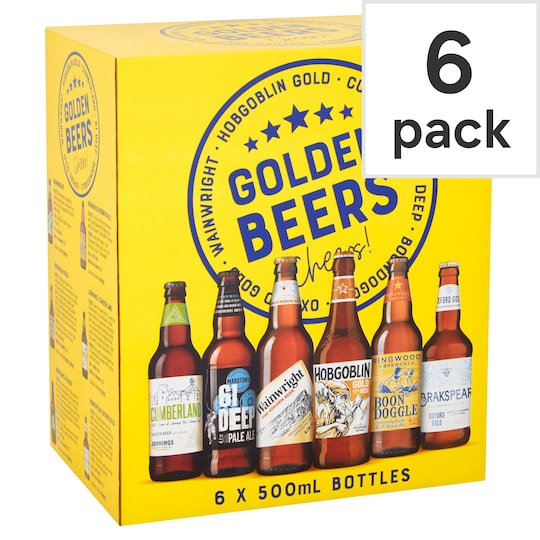 Marstons Golden Beers Mixed Ale Gift Pack 6X500ml - Tesco Groceries
