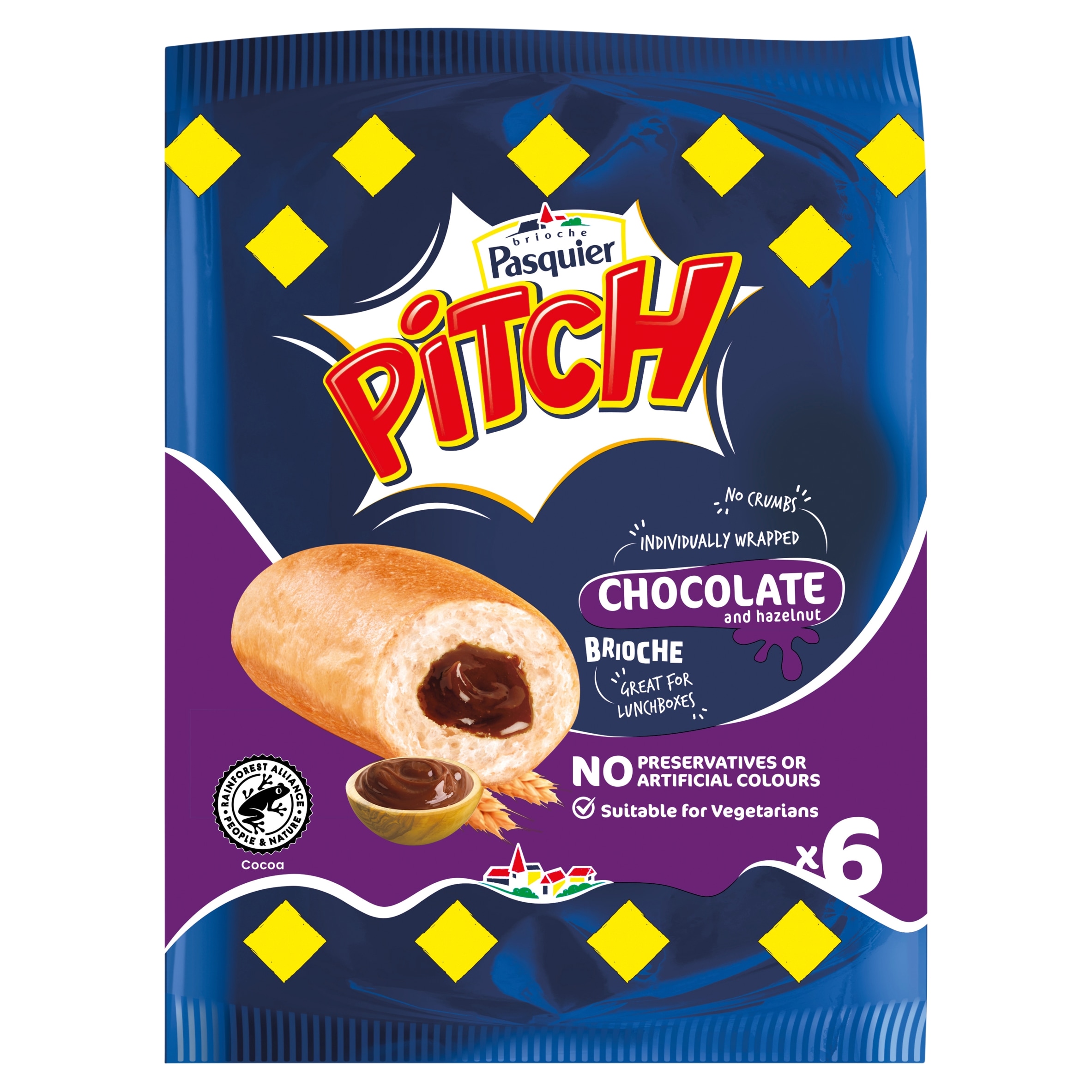 Brioche Pasquier Pitch Chocolate Hazelnut Filled Brioche 6 Pack - Tesco ...