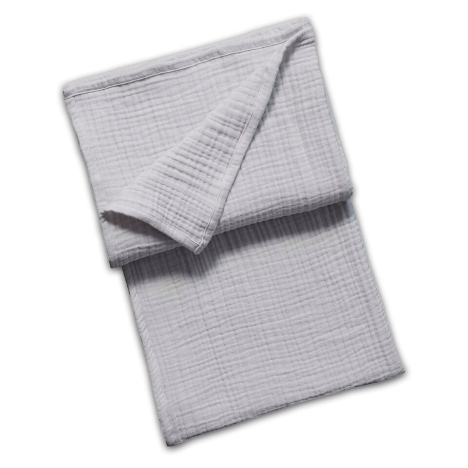 Tesco Grey Muslin Throw - Tesco Groceries