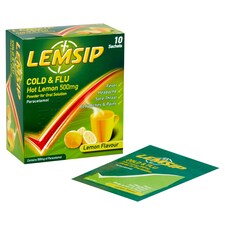 Lemsip Cold And Flu Lemon Sachets X 10 - Tesco Groceries