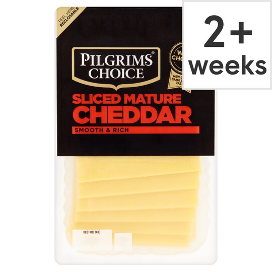 Pilgrims Choice Mature Cheddar Slices 280g - Tesco Groceries