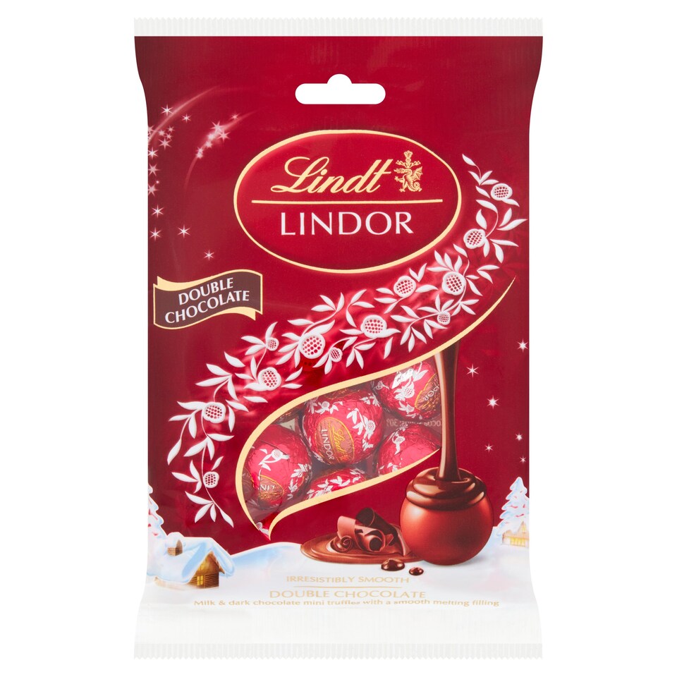 Lindt Lindor Double Chocolate Mini Truffles 80G - Tesco Groceries