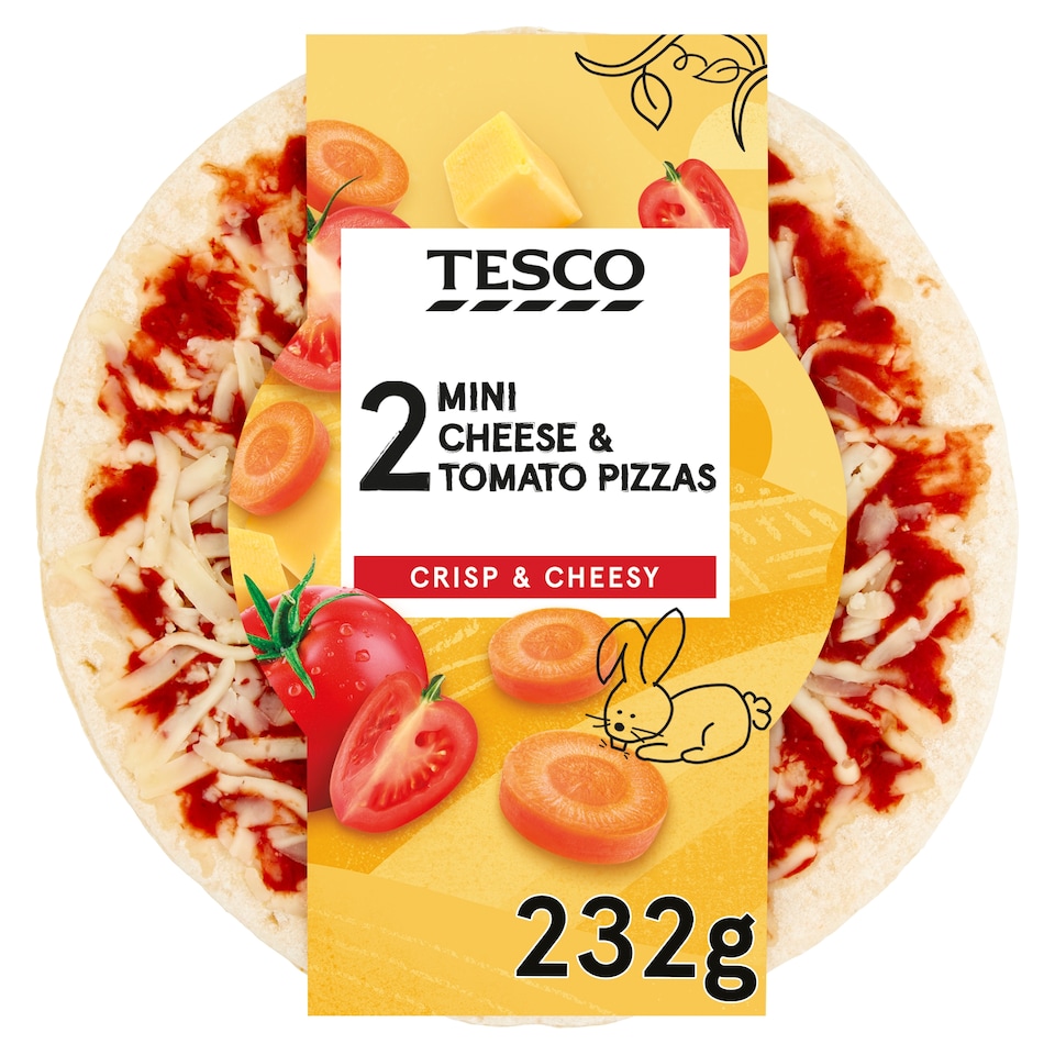 Tesco Kids Cheese & Tomato 2 Pizzas 232G - Tesco Groceries