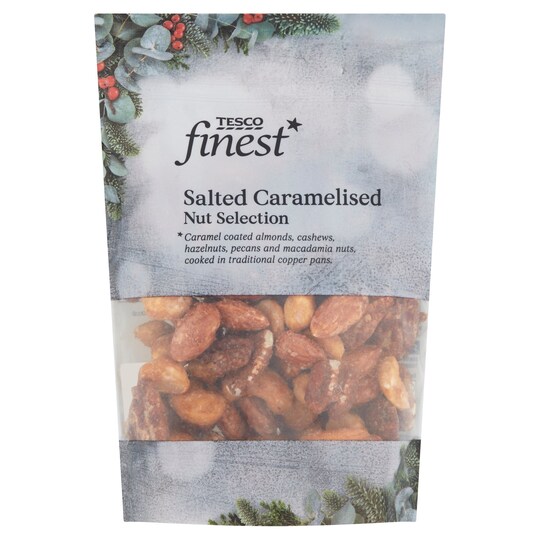 Tesco Finest Salted Caramelised Nut Selection 225G - Tesco Groceries