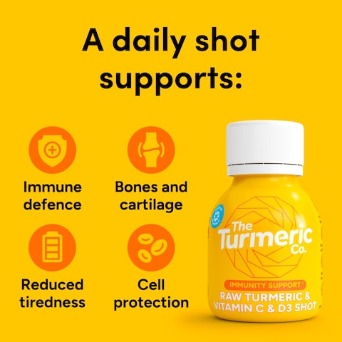 The Turmeric Co Raw Turmeric Vitamin C&D3 60ml 3 x multipack - Tesco ...