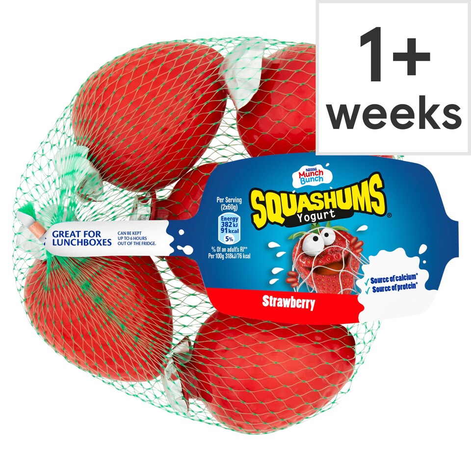 Munch Bunch Squashums Strawberry 5 x 60g - Tesco Groceries