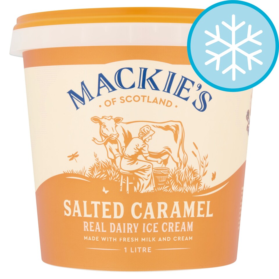 Mackie s Salted Caramel Dairy Ice Cream 1Ltr Tesco Groceries