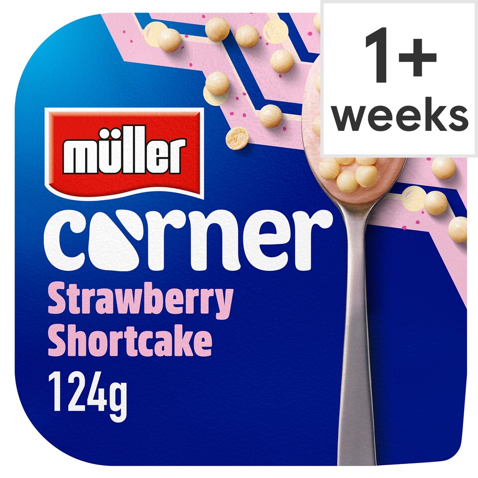 Muller Corner Strawberry Shortcake & Milk Chocolate Biscuit Yogurts ...