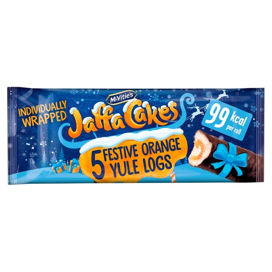 Mcvitie's Jaffa Cakes 5 Festive Orange Yule Logs - Tesco Groceries