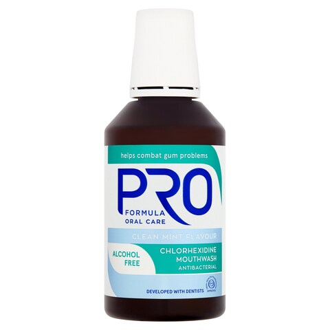 Pro Formula Alcohol Free Mouthwash Clean Mint 300Ml - Tesco Groceries