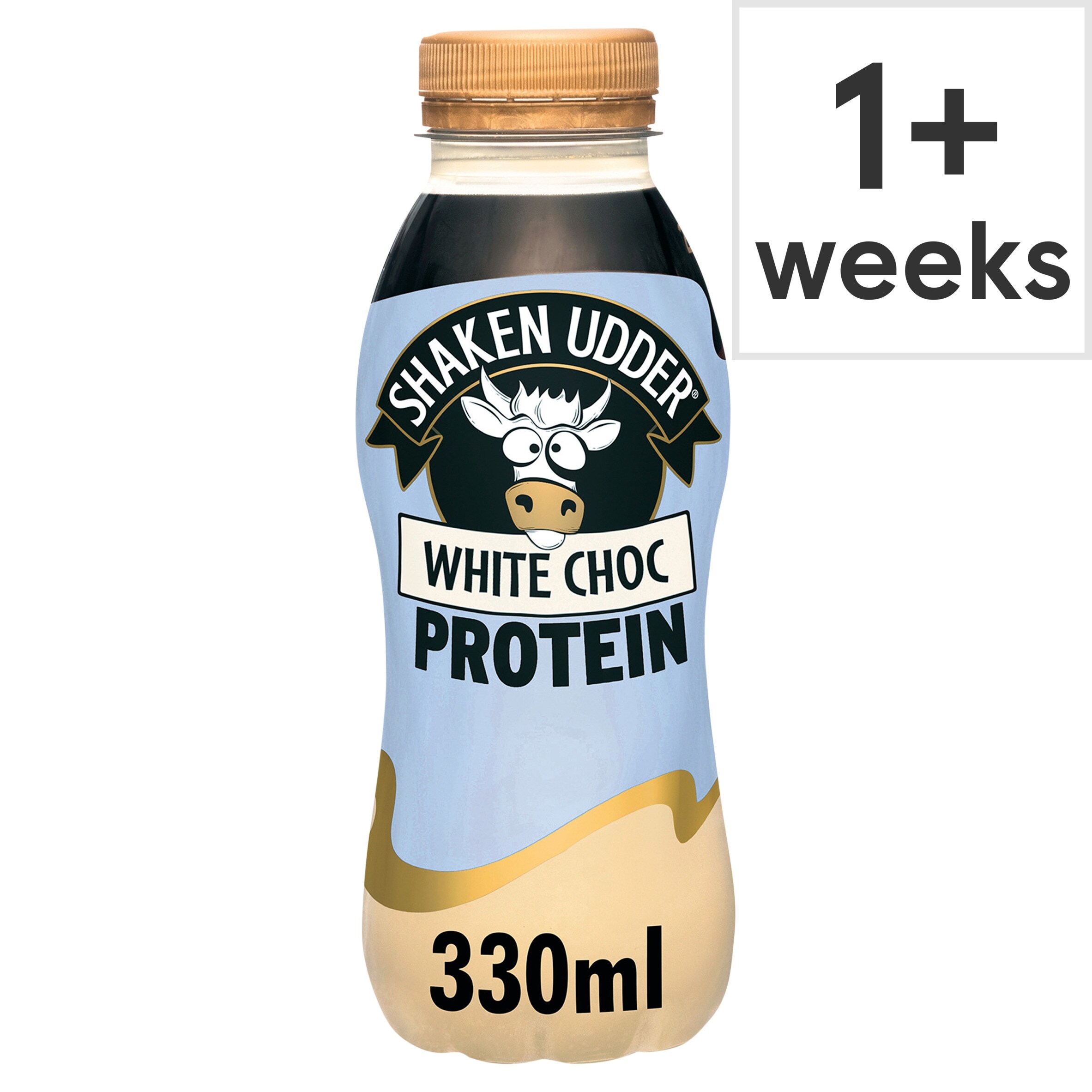 Shaken Udder White Choc Protein Milkshake 330ml - Tesco Groceries