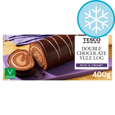 Tesco Double Chocolate Yule Log 400G - Tesco Groceries