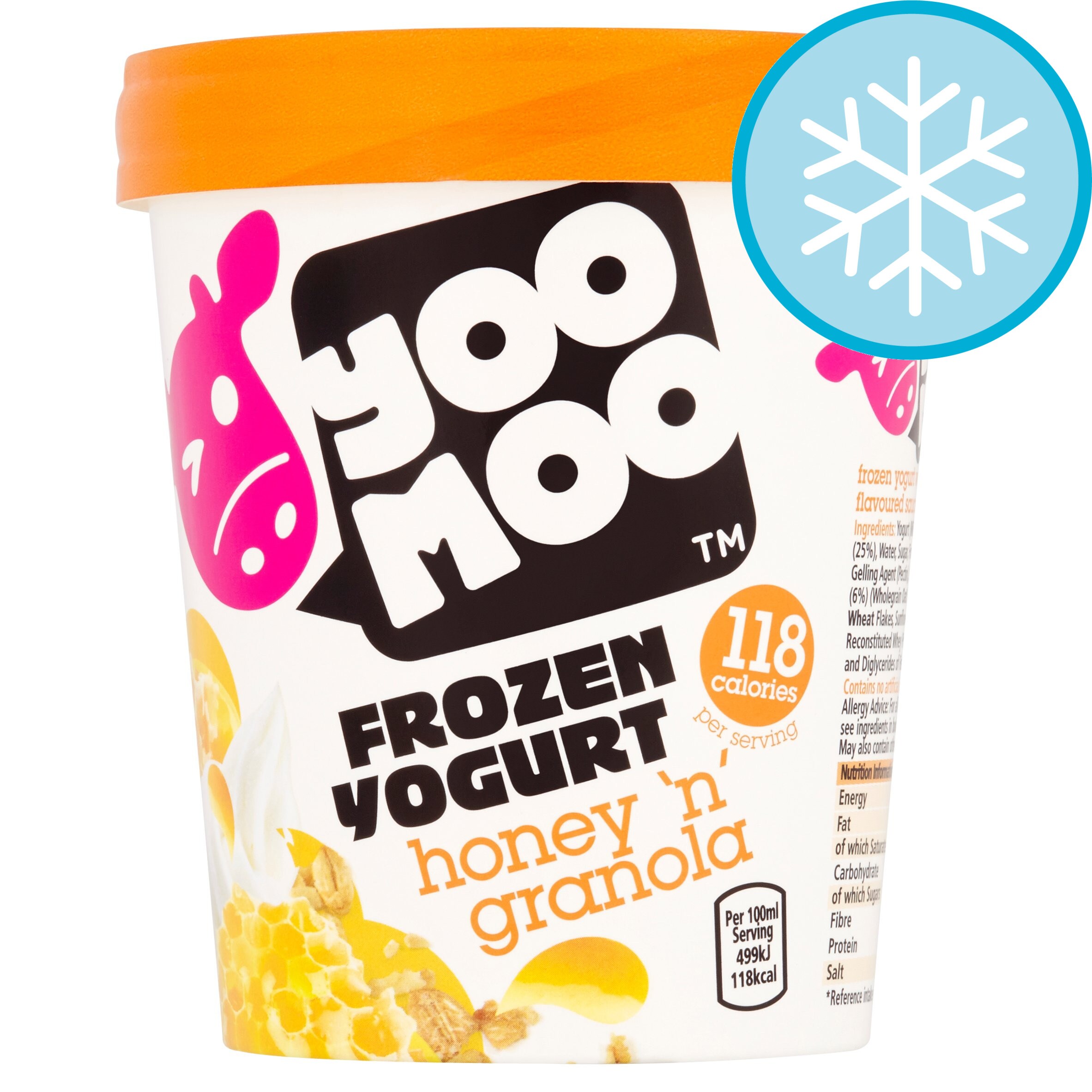 YooMoo Frozen Honey Granola Yogurt 500ml - Tesco Groceries