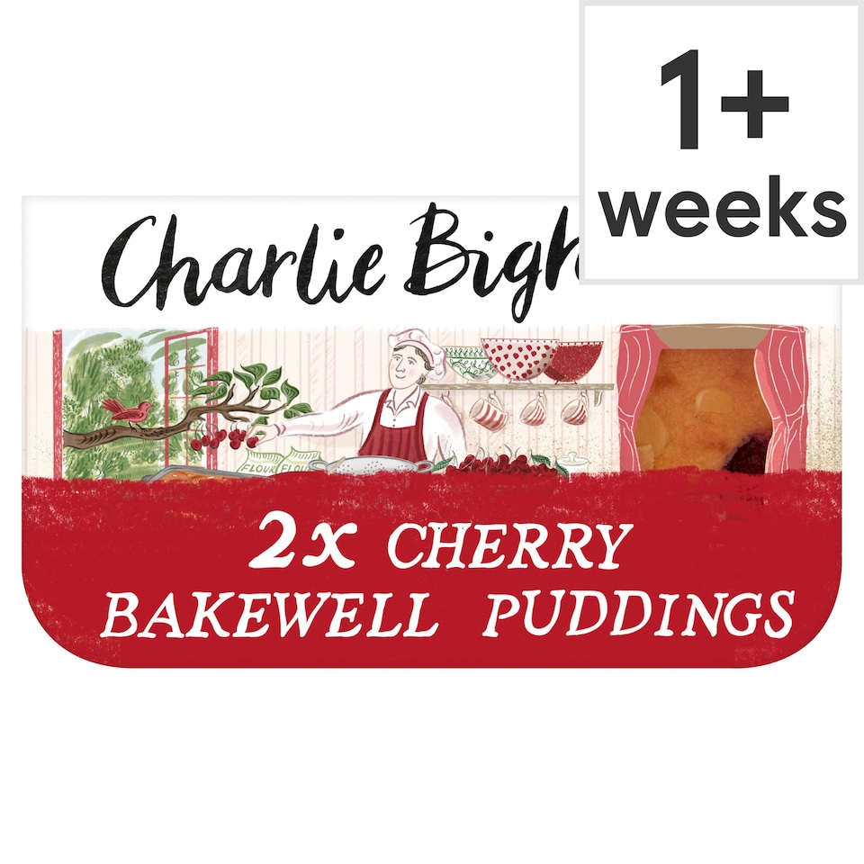 Charlie Bigham's Cherry Bakewell Pudding 2 X 110G - Tesco Groceries