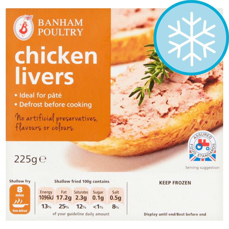 Banham Poultry Chicken Livers 225G - Tesco Groceries