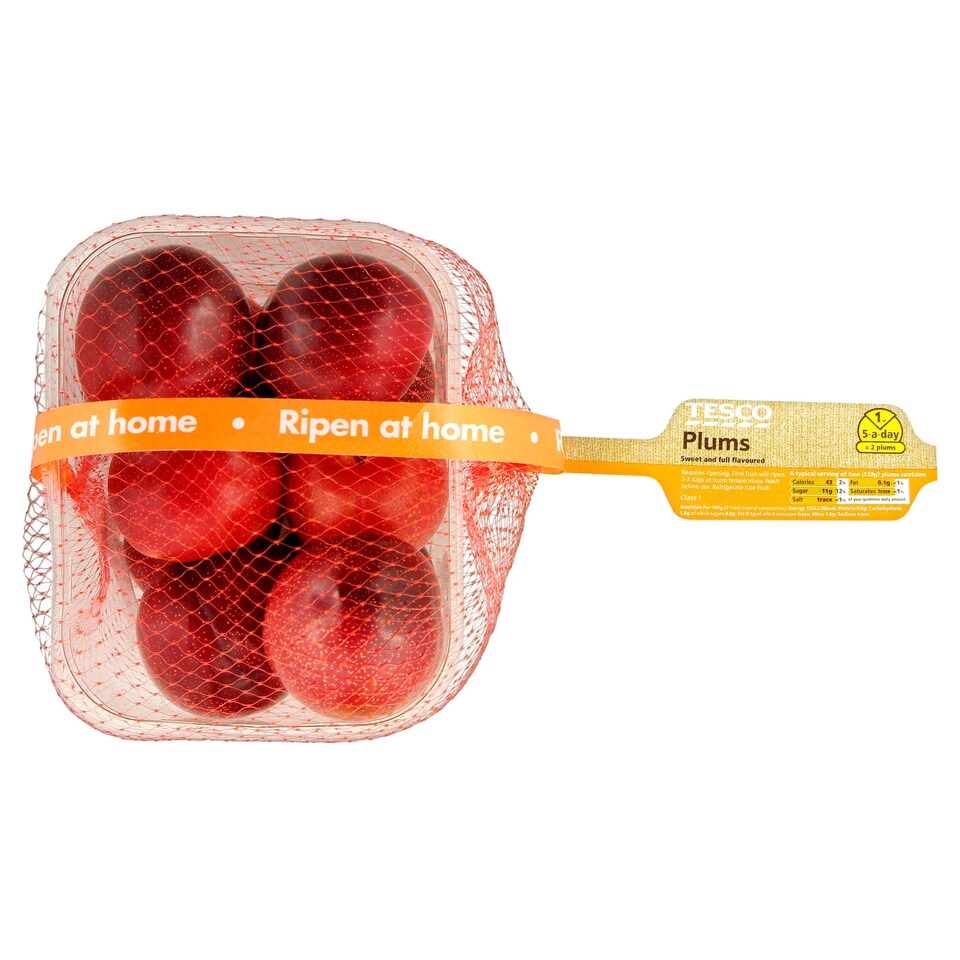 Tesco Plums Class 1 Punnet - Tesco Groceries
