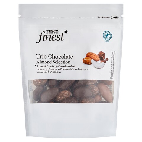 Tesco Finest Trio Chocolate Almond Selection 150 g - Tesco Groceries
