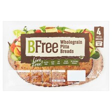 Bfree Wholegrain Gluten Free Pitta Bread 4X55g - Tesco Groceries