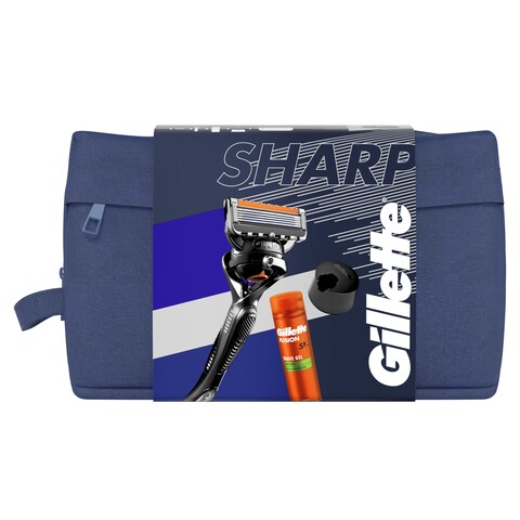 Gillette Travel Set Proglide Razor + Fusion Shave Gel 200ml + razor ...