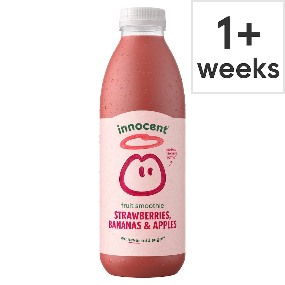 Innocent Strawberries & Bananas Fruit Smoothie 750ml - Tesco Groceries