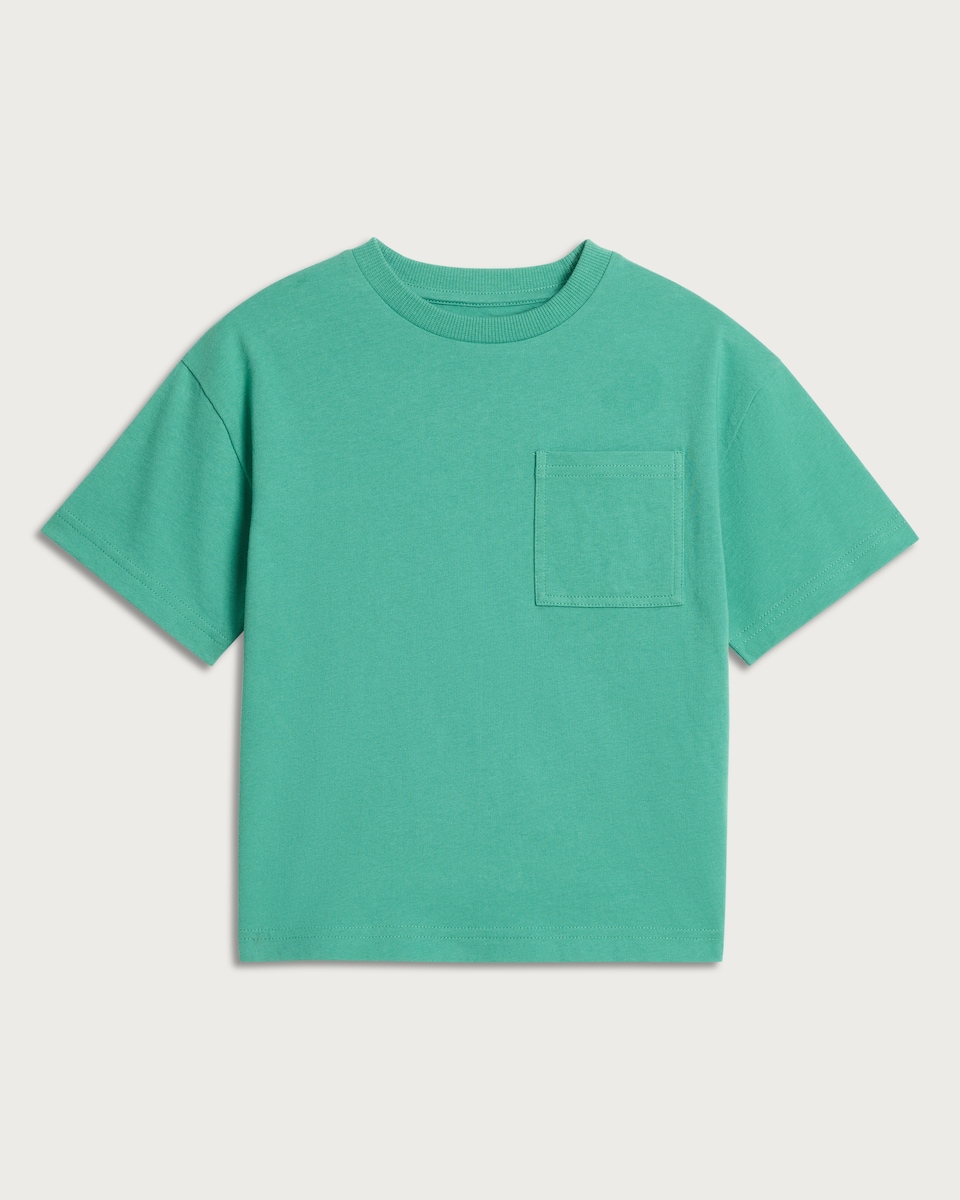 F&F Boys Pure Cotton Pocket Front Short Sleeved T-Shirt in Green ...