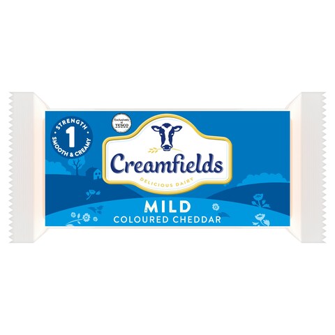 Creamfields Mild Coloured Cheddar 900g - Tesco Groceries