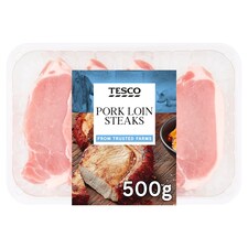 Tesco British Pork Loin Steaks 500g - Tesco Groceries