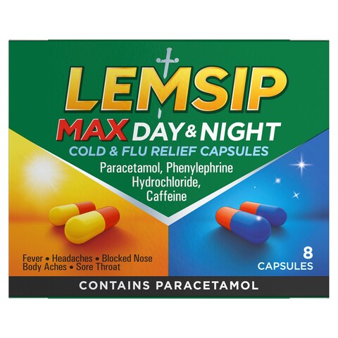 Lemsip Max Day & Night Capsules X8 - Tesco Groceries