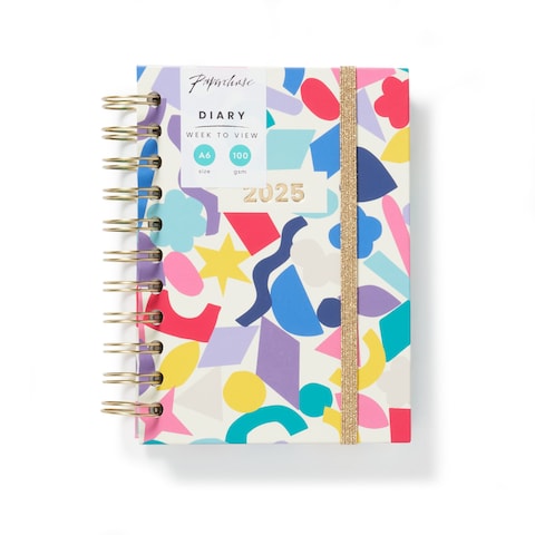 Paperchase A6 2025 WTV Confetti Diary - Tesco Groceries