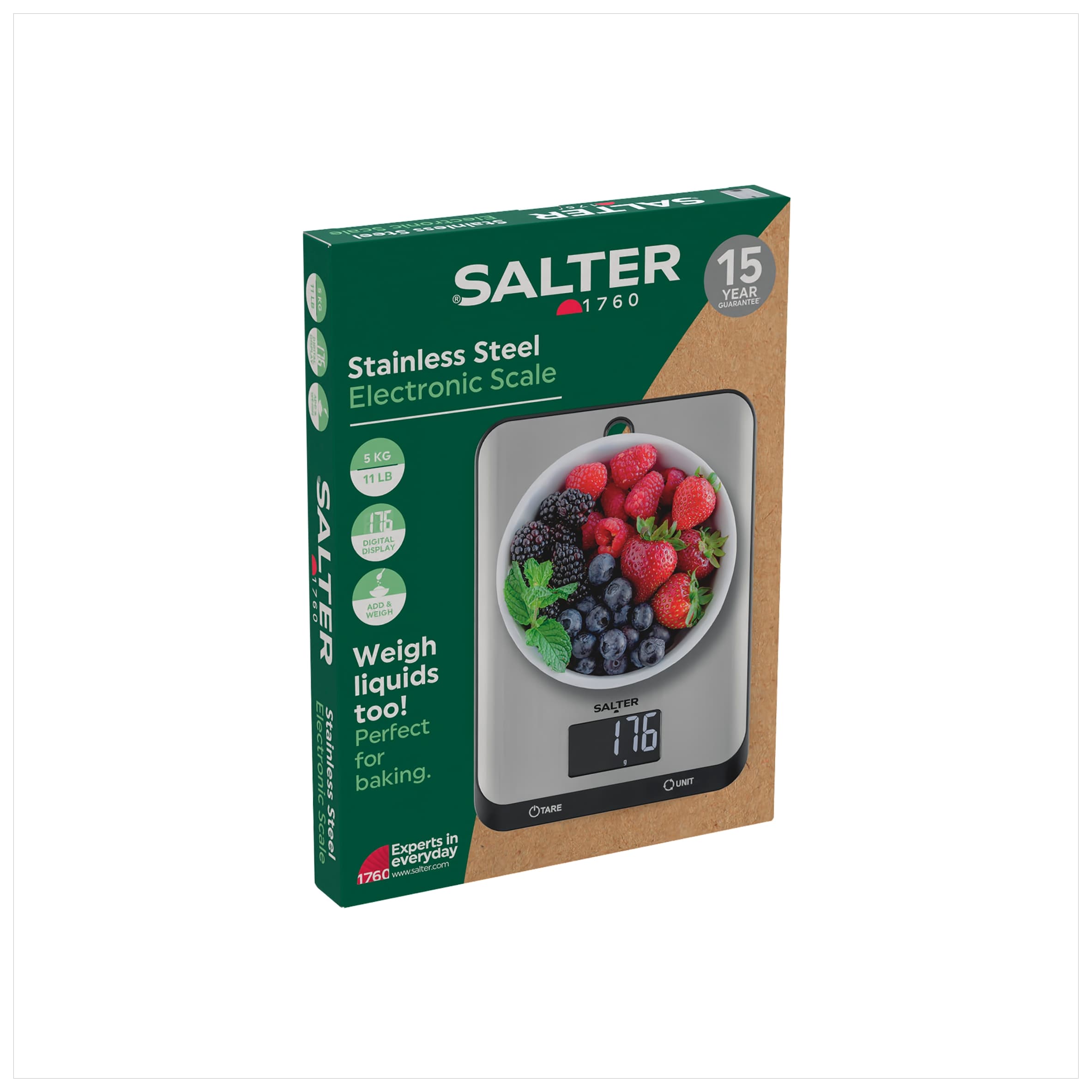 Salter Stainless Steel Kitchen Scale - Tesco Groceries