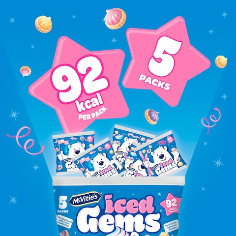 McVitie's Iced Gems Biscuits Multipack 5 x 23g - Tesco Groceries