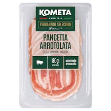 Kometa Pancetta Arrotolata Sliced Matured Rolled Bacon 80 g - Tesco ...