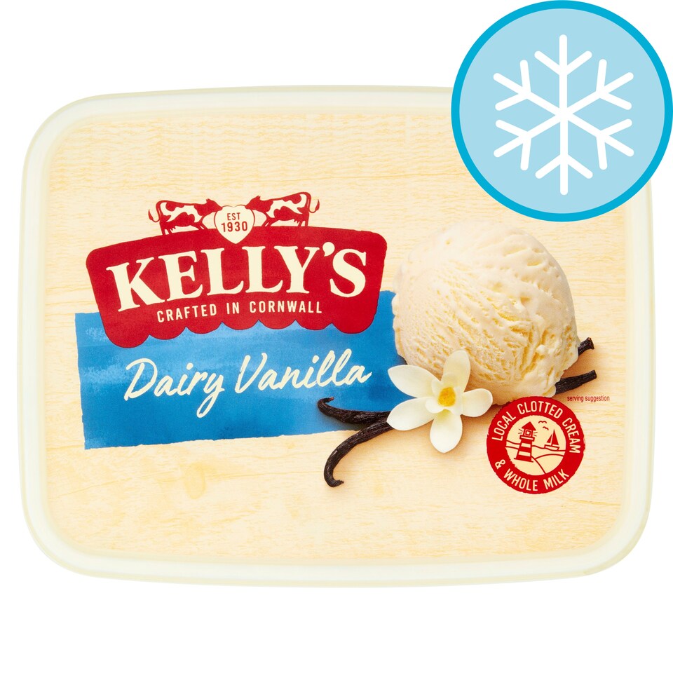 Kelly's Cornish Dairy Ice Cream - Vanilla 2 Litres - Tesco Groceries