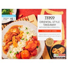 Tesco Oriental Style Takeaway with Vegetable Spring Roll 500g - Tesco ...