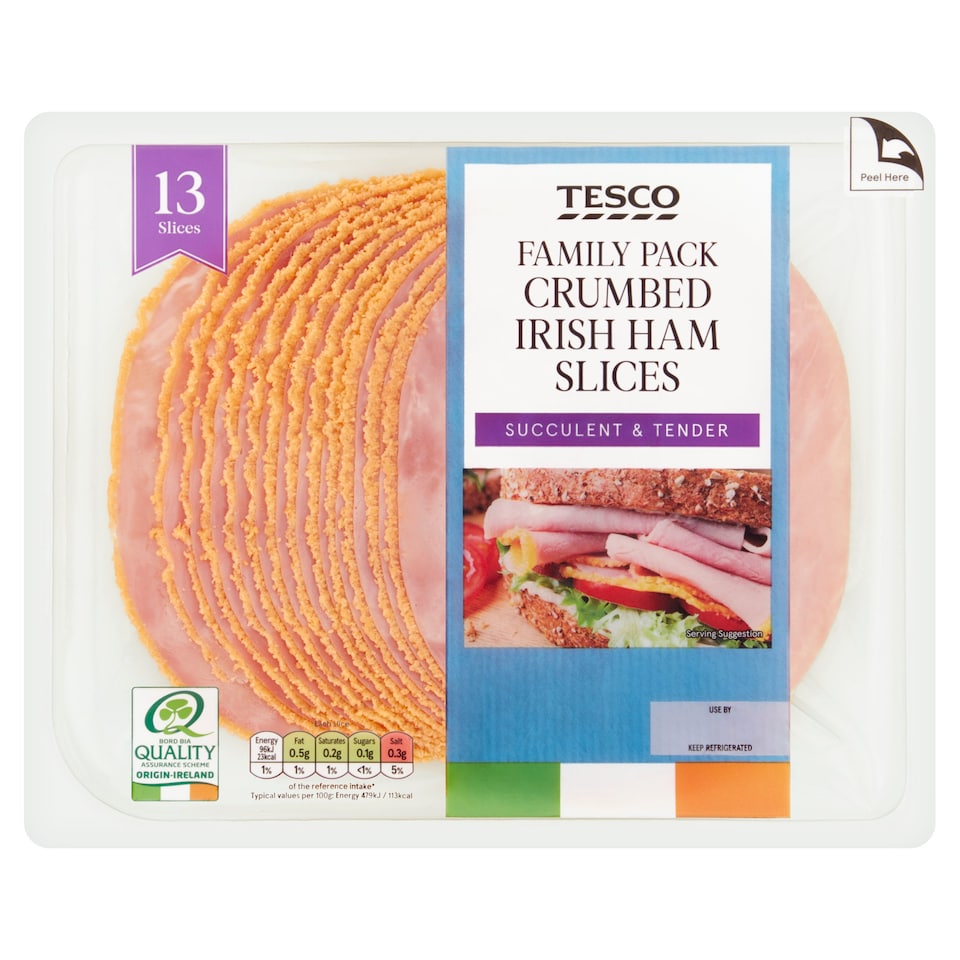 Tesco 13 Crumbed Ham Slices 270G - Tesco Groceries