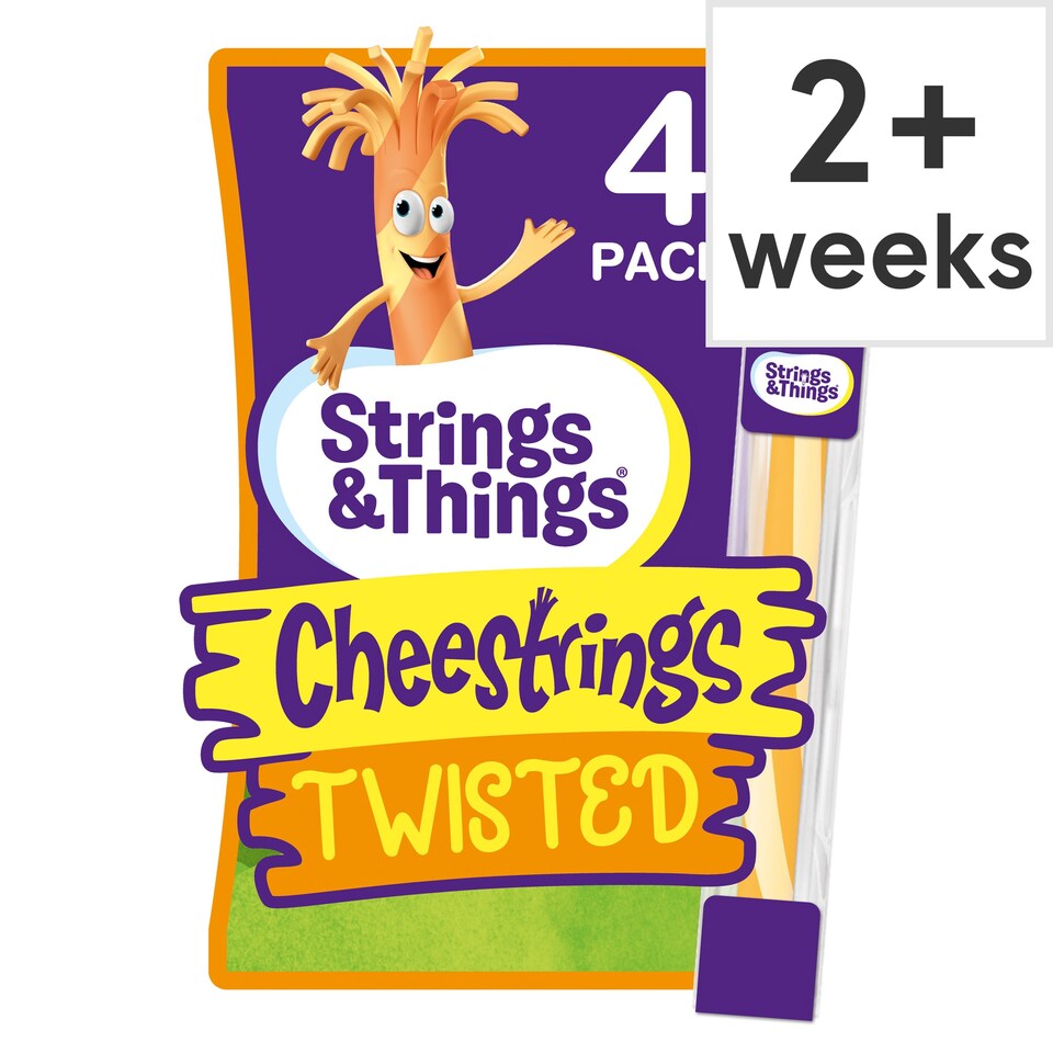 Cheestrings Twisted Cheese Snacks 4 Pk, 80 G - Tesco Groceries