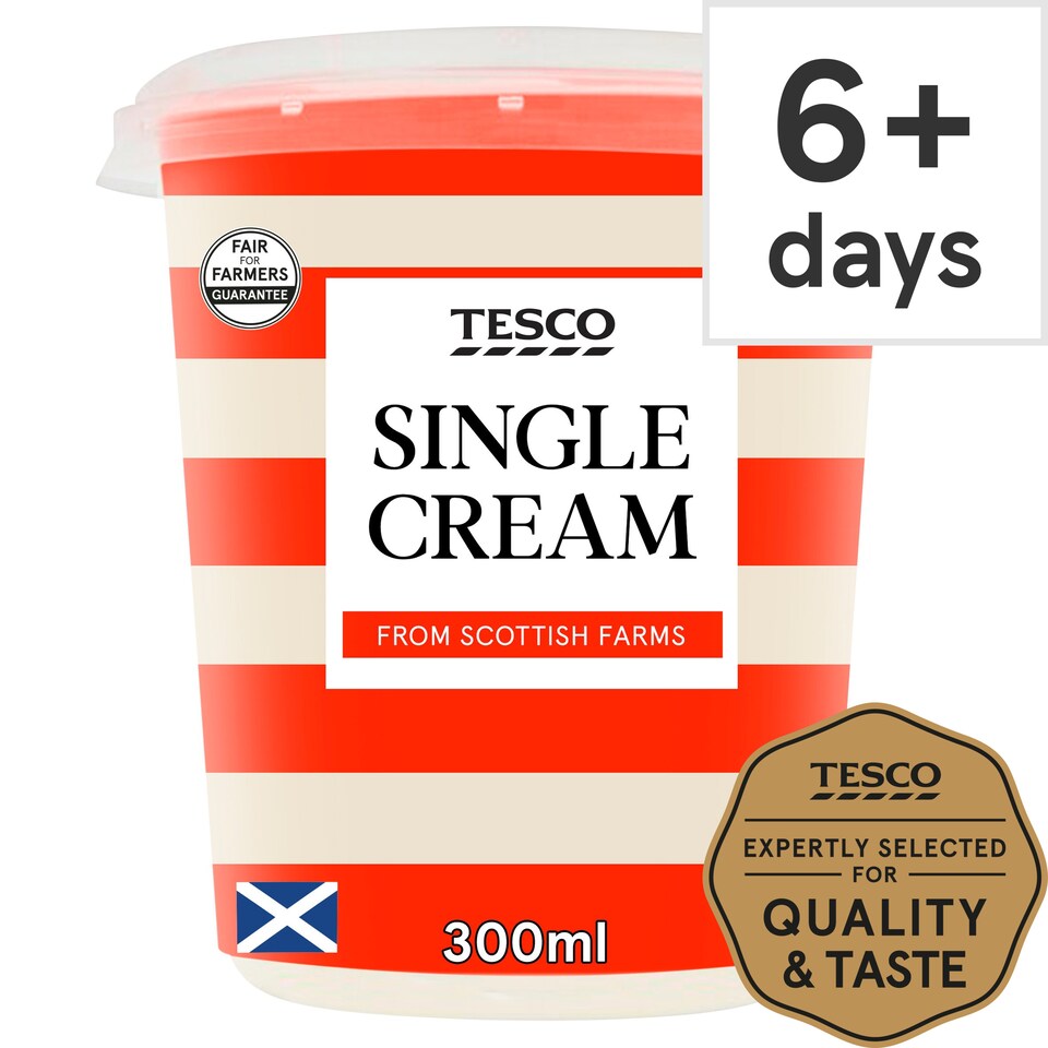 Tesco British Single Cream 300Ml - Tesco Groceries