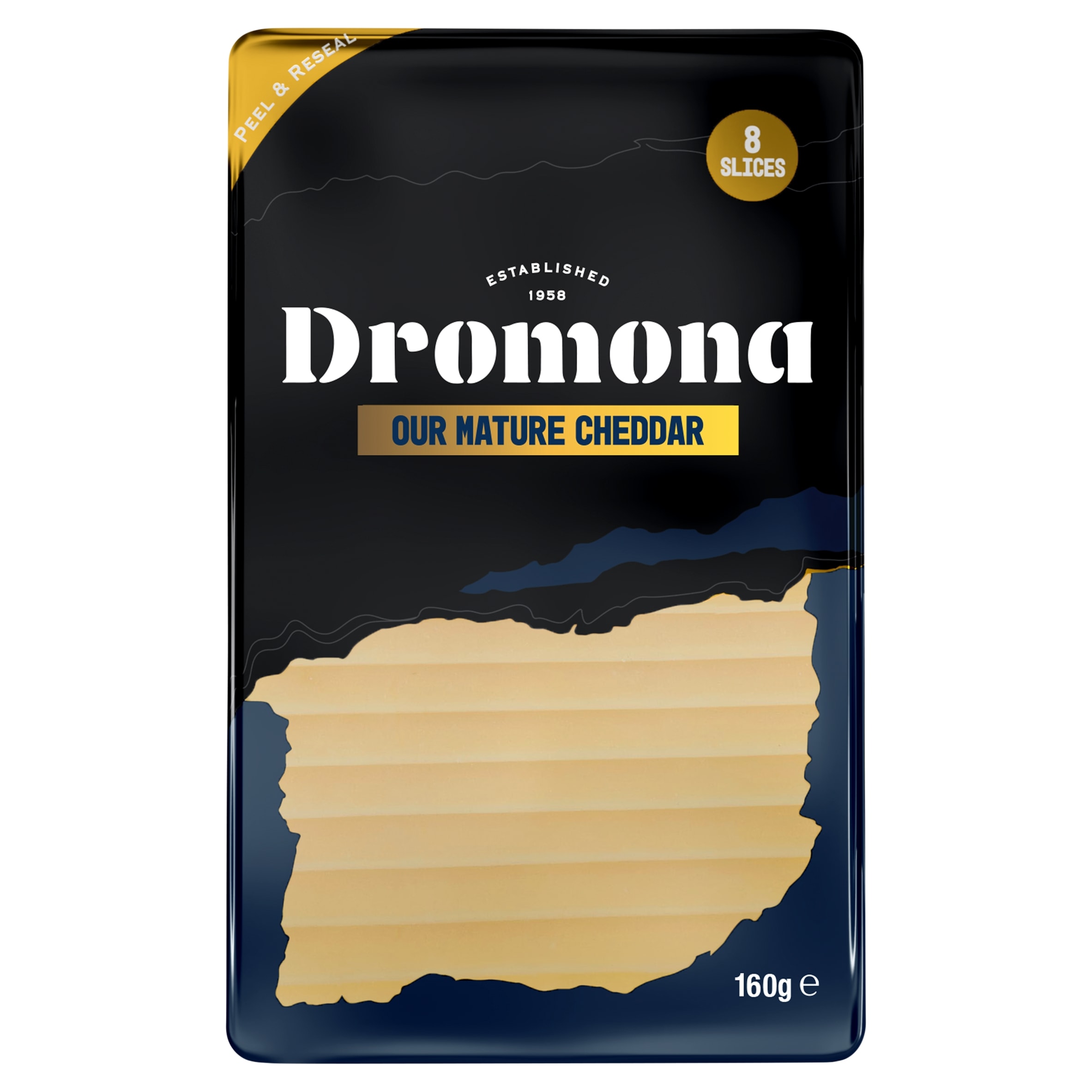 Dromona Sliced Mature Cheddar 160g - Tesco Groceries