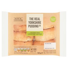 The Real Yorkshire Pudding Co. 6 Gluten Free Yorkshire Puddings 180G ...