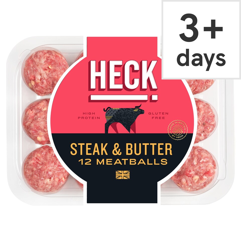 Heck Steak & Butter Meatball 12 Pack 300G - Tesco Groceries
