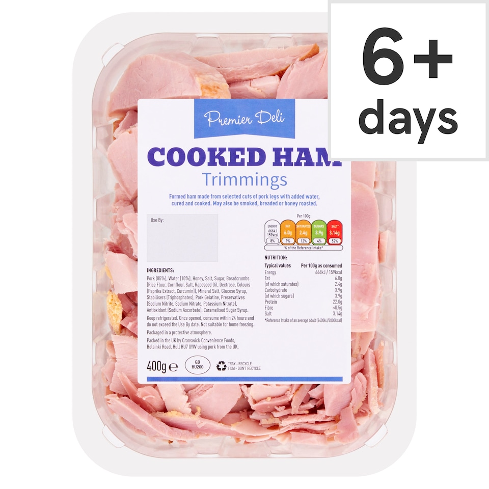 Premier Deli Cooked Ham Trimmings 400G - Tesco Groceries