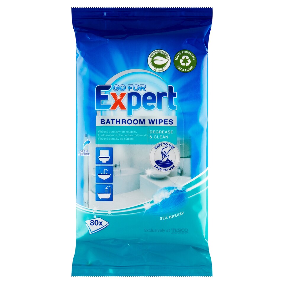 Tesco Go for Expert Sea Breeze univerzális nedves törl&kend& 80 db ...
