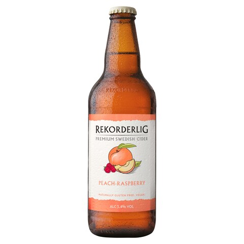 Rekorderlig Premium Swedish Cider - Peach-Raspberry 500ml - Tesco Groceries