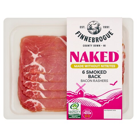 Naked 6 Smoked Back Bacon Rashers 200G - Tesco Groceries