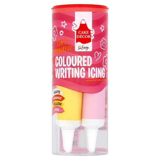 Cake Decor Coloured Writing Icing 76G - Tesco Groceries