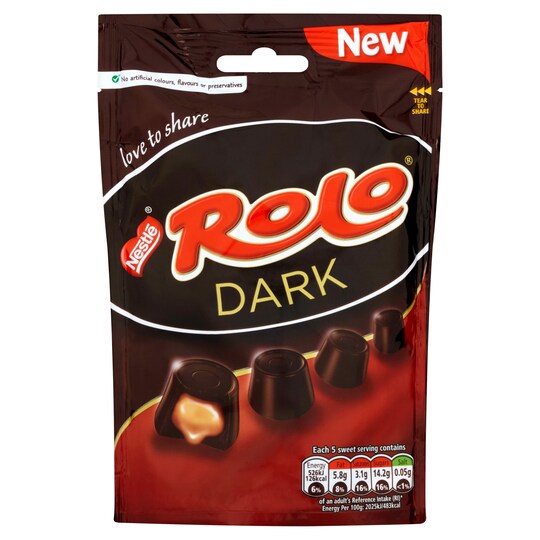 ROLO DARK CHOCOLATE BAG 126G - Tesco Groceries
