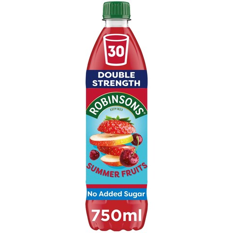 Robinsons Double Strength No Added Sugar Squash - Summer Fruits 750ml ...
