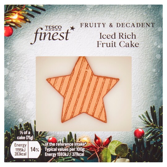 Tesco Finest Mini Iced Fruit Cake 150G - Tesco Groceries